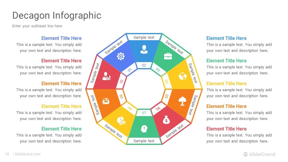 Decagon Infographics PowerPoint Template Designs - SlideGrand