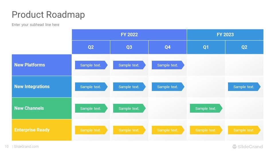Product Roadmap Diagrams PowerPoint Template Designs - SlideGrand