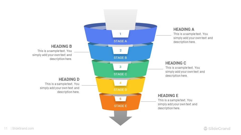 3D Funnel Infographics PowerPoint Template Designs - SlideGrand