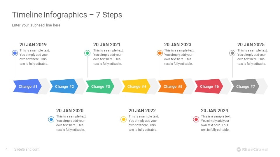 7 Steps Timeline Infographics PowerPoint Template Designs - SlideGrand