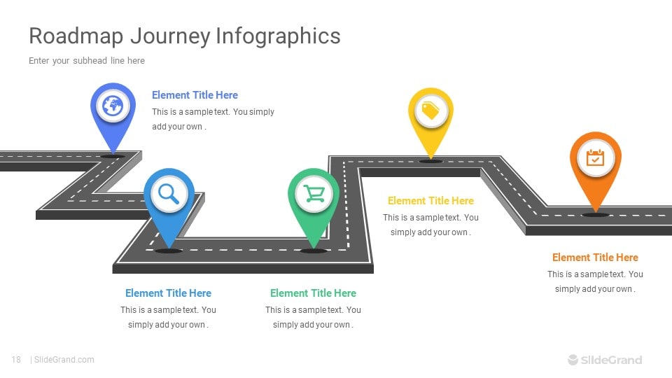 Roadmap Journey Infographics PowerPoint Template Designs - SlideGrand