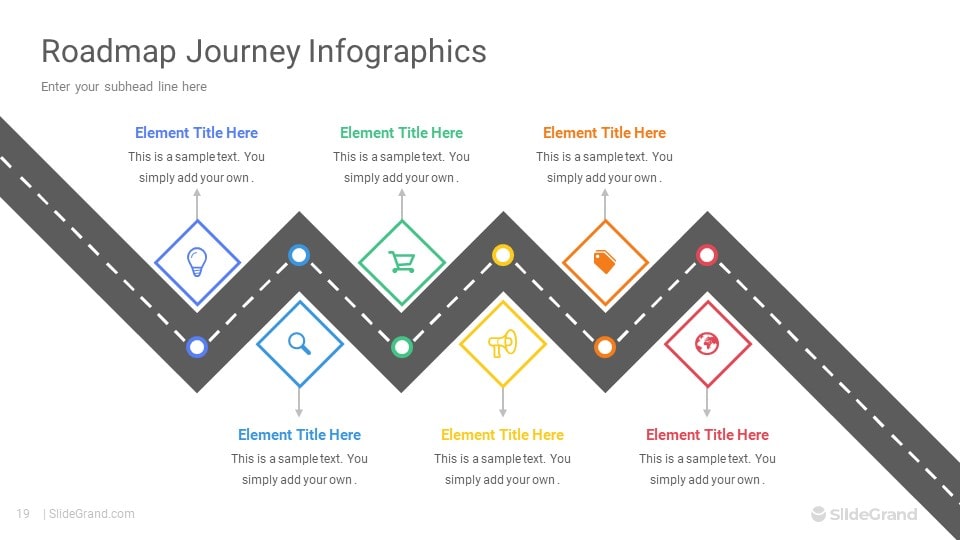 Roadmap Journey Infographics PowerPoint Template Designs - SlideGrand