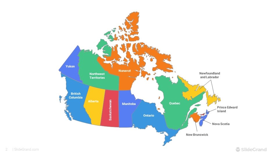 Canada Maps PowerPoint Template Designs - SlideGrand