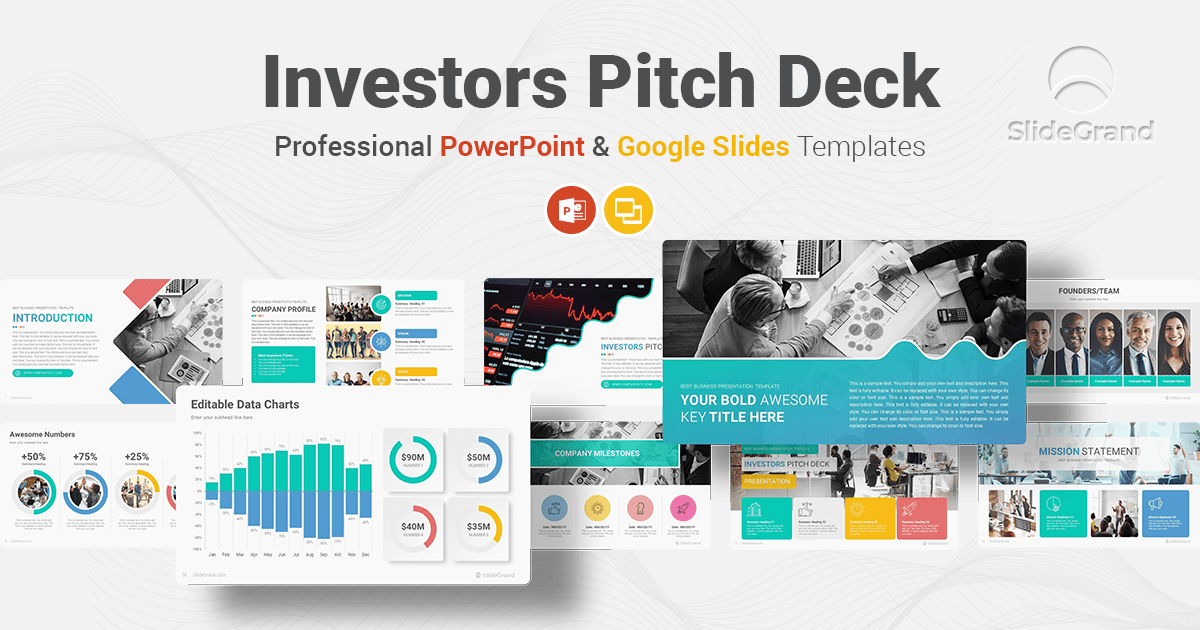 Investors Pitch Deck PowerPoint Presentation Template Designs - SlideGrand