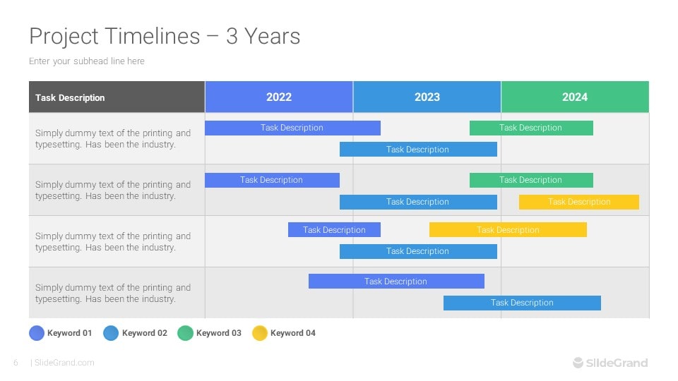 Project Timeline PowerPoint Template Designs - SlideGrand