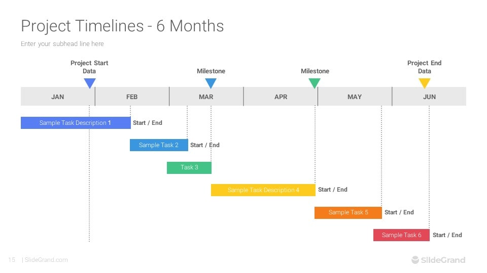 Project Timeline PowerPoint Template Designs - SlideGrand