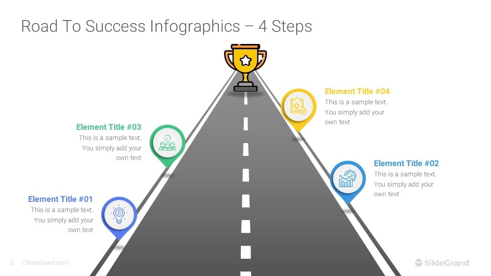 Road to Success Infographics PowerPoint Template Designs - SlideGrand