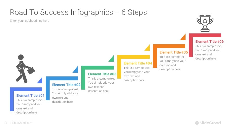 Road to Success Infographics PowerPoint Template Designs - SlideGrand