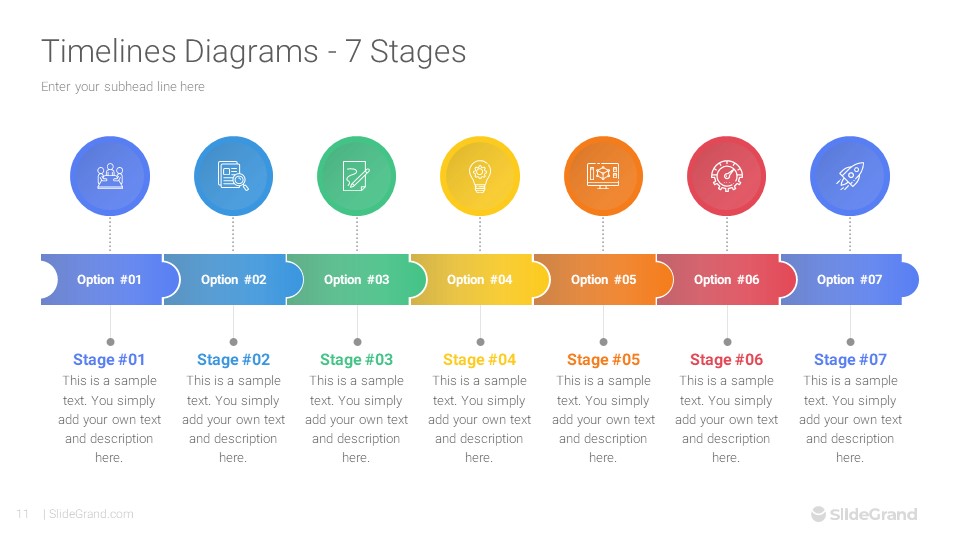 7 Stages Timeline Diagrams PowerPoint Template Designs - SlideGrand