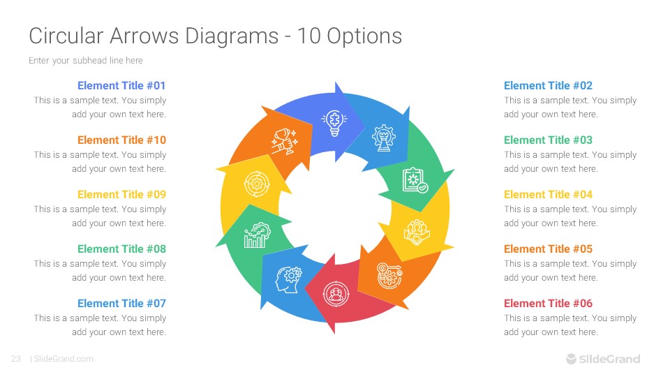 Circular Arrows Diagrams PowerPoint Template Designs - SlideGrand