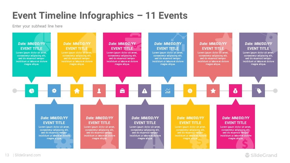 Event Timeline Infographics PowerPoint Template Designs - SlideGrand
