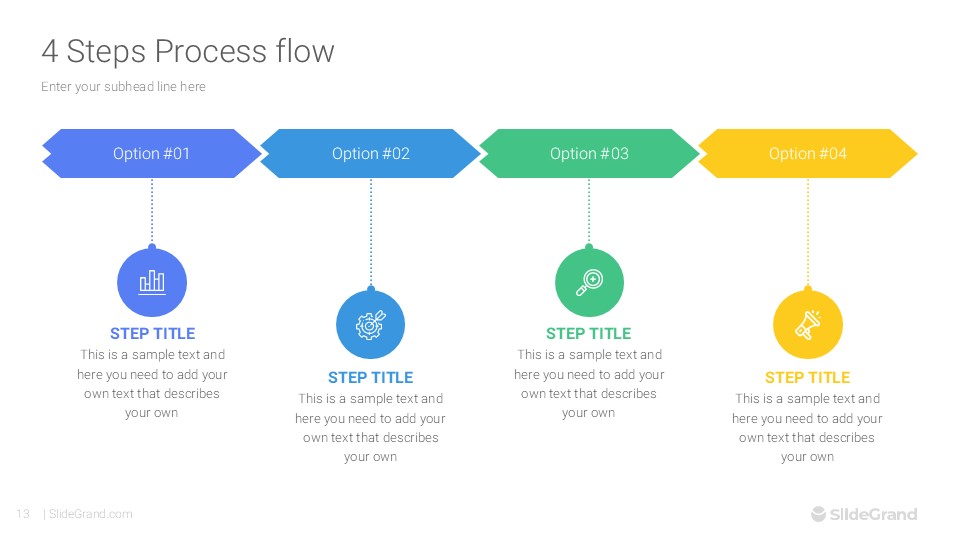 4 Steps Process flow PowerPoint Template Designs - SlideGrand