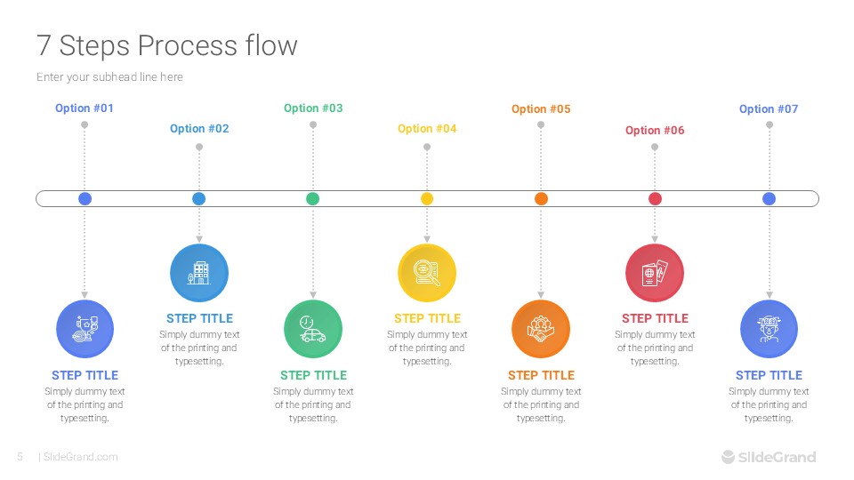 7 Steps Process flow PowerPoint Template Designs - SlideGrand