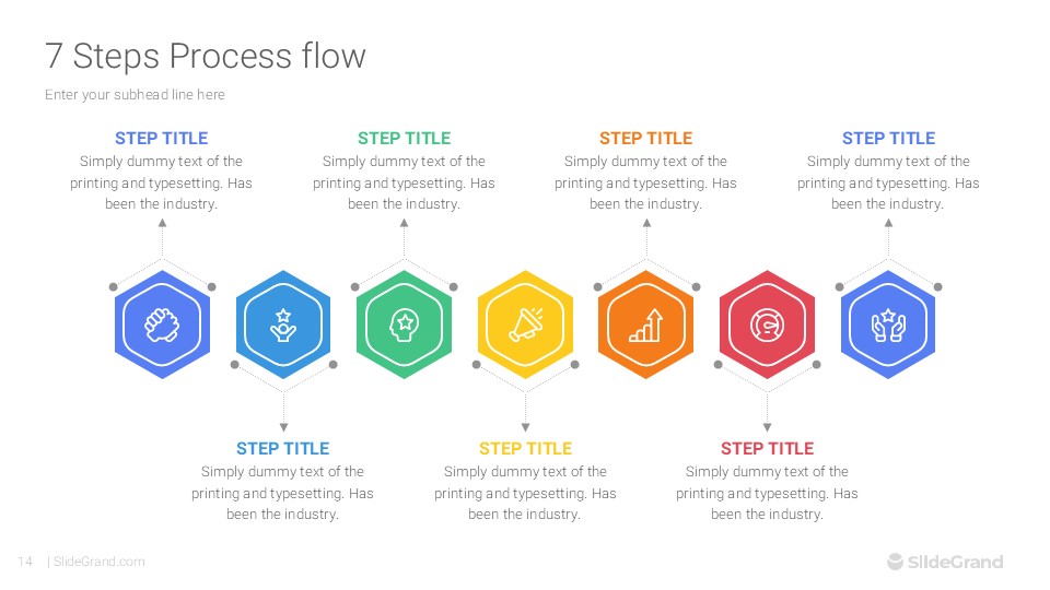 7 Steps Process flow PowerPoint Template Designs - SlideGrand