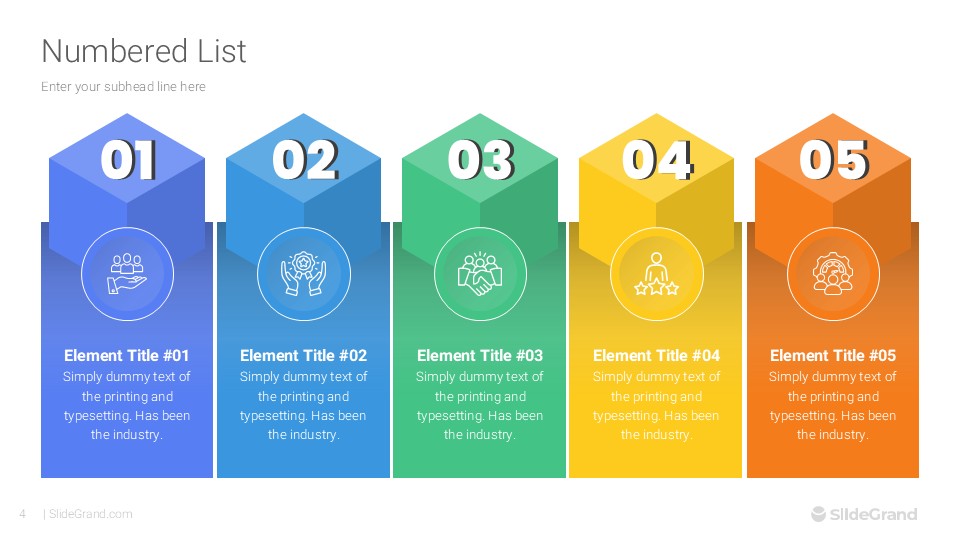Numbered list PowerPoint Template Designs - SlideGrand